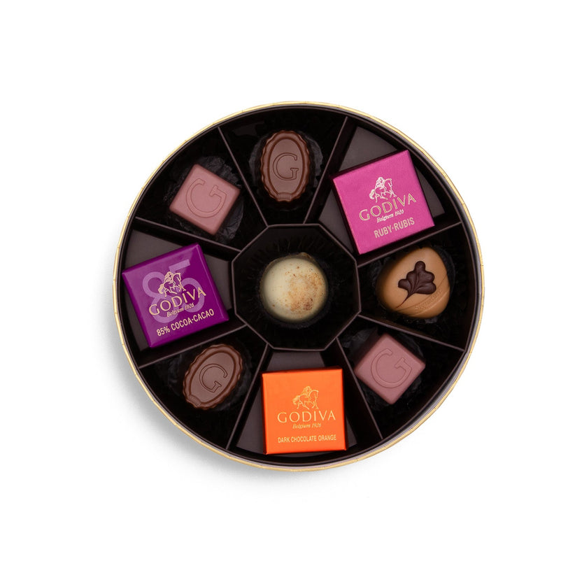 Celebrative Collection Chocolate Round Gift Box, 12 Pieces – Godiva ...