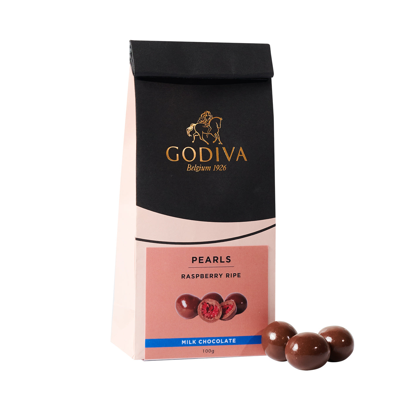 Milk Chocolate & Raspberry Pearls 100g – Godiva Australia